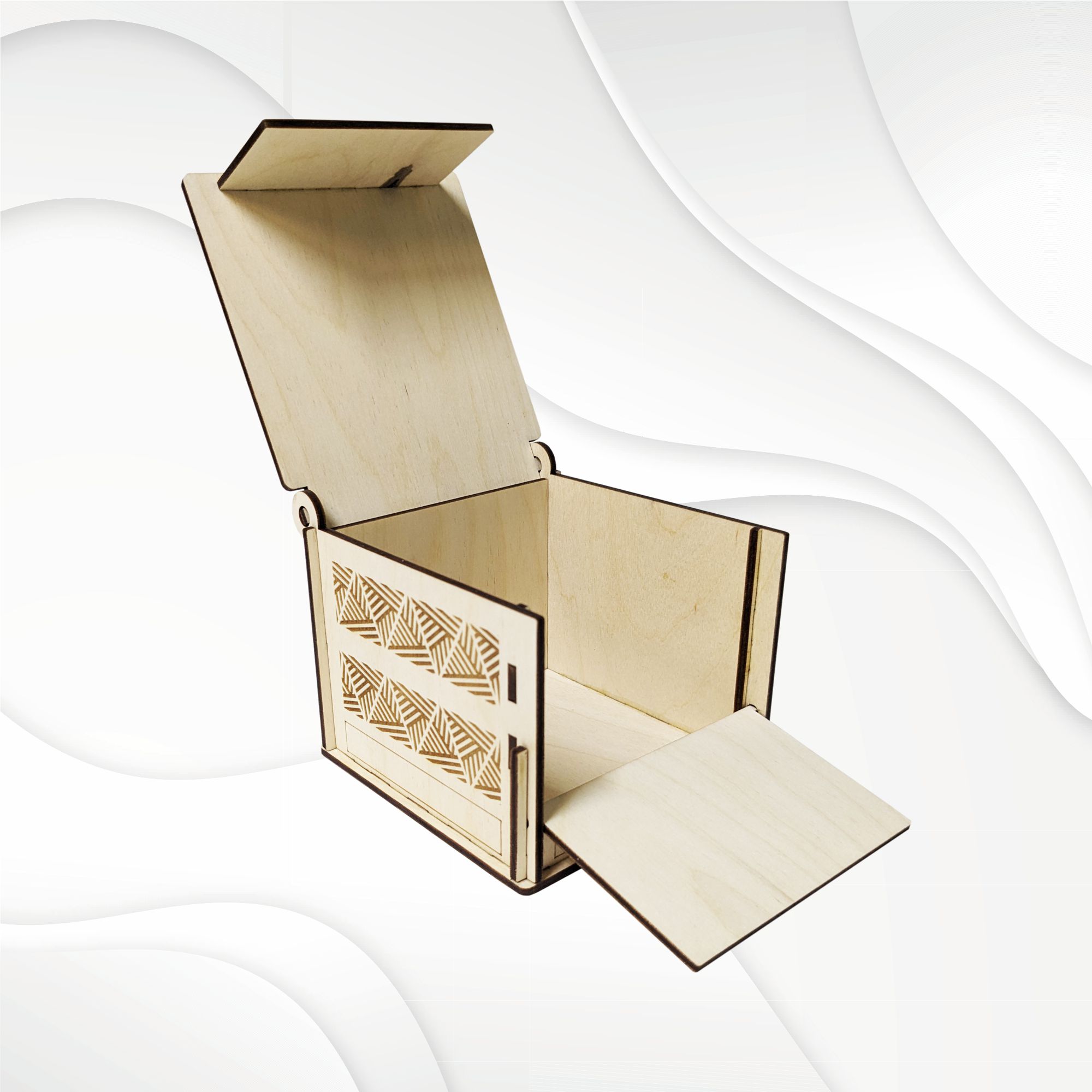 Gift box with two lids, ready use laser cutting pattern. Dig - Inspire ...