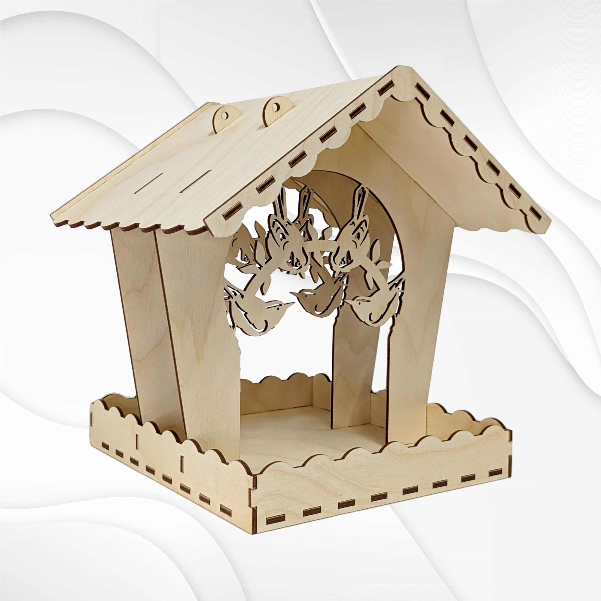 Bird feeders with birds silhouette, design laser cut. Garden - Inspire ...