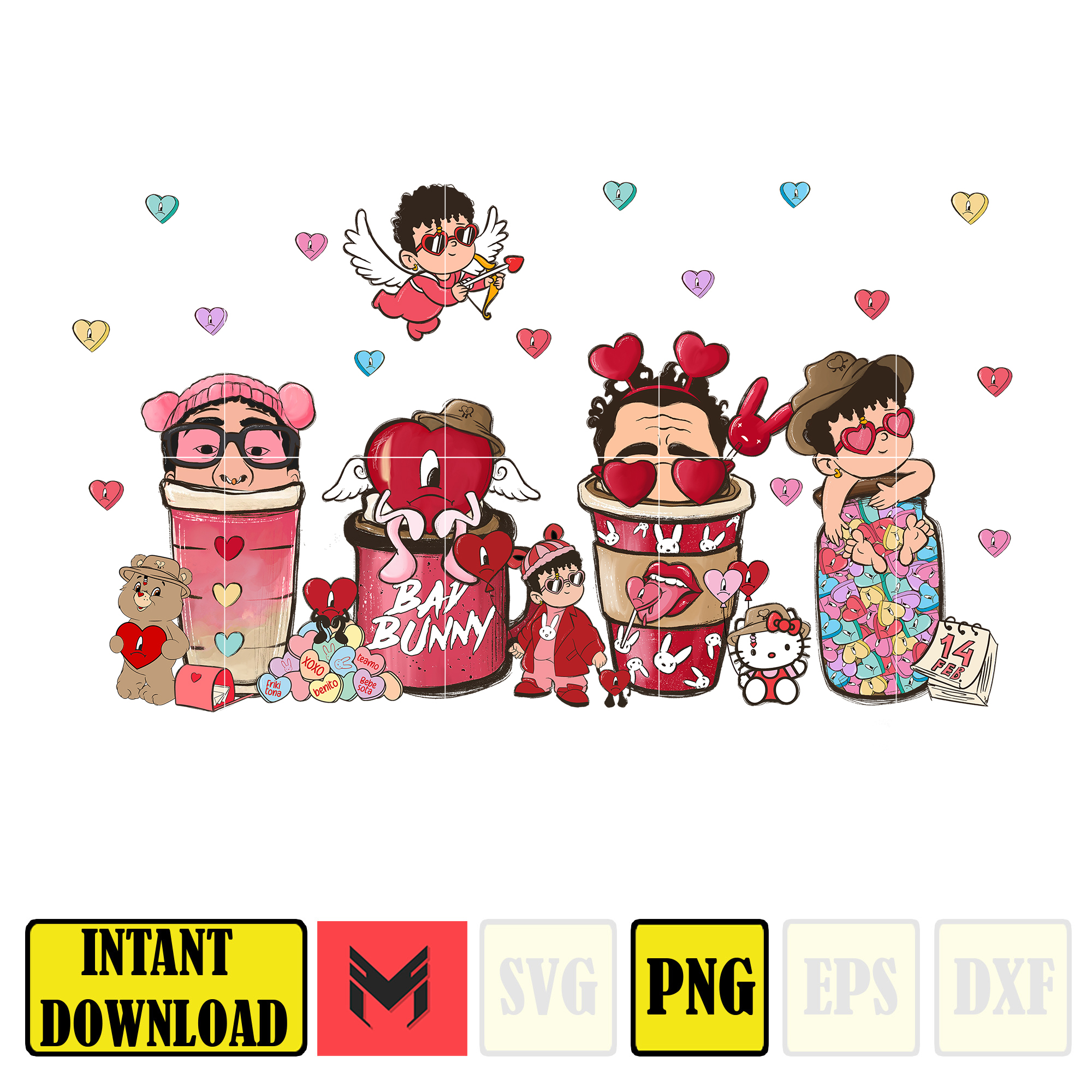 Bad Bunny Valentines Day Png, Benito Png, Un Valentina Sin T - Inspire ...