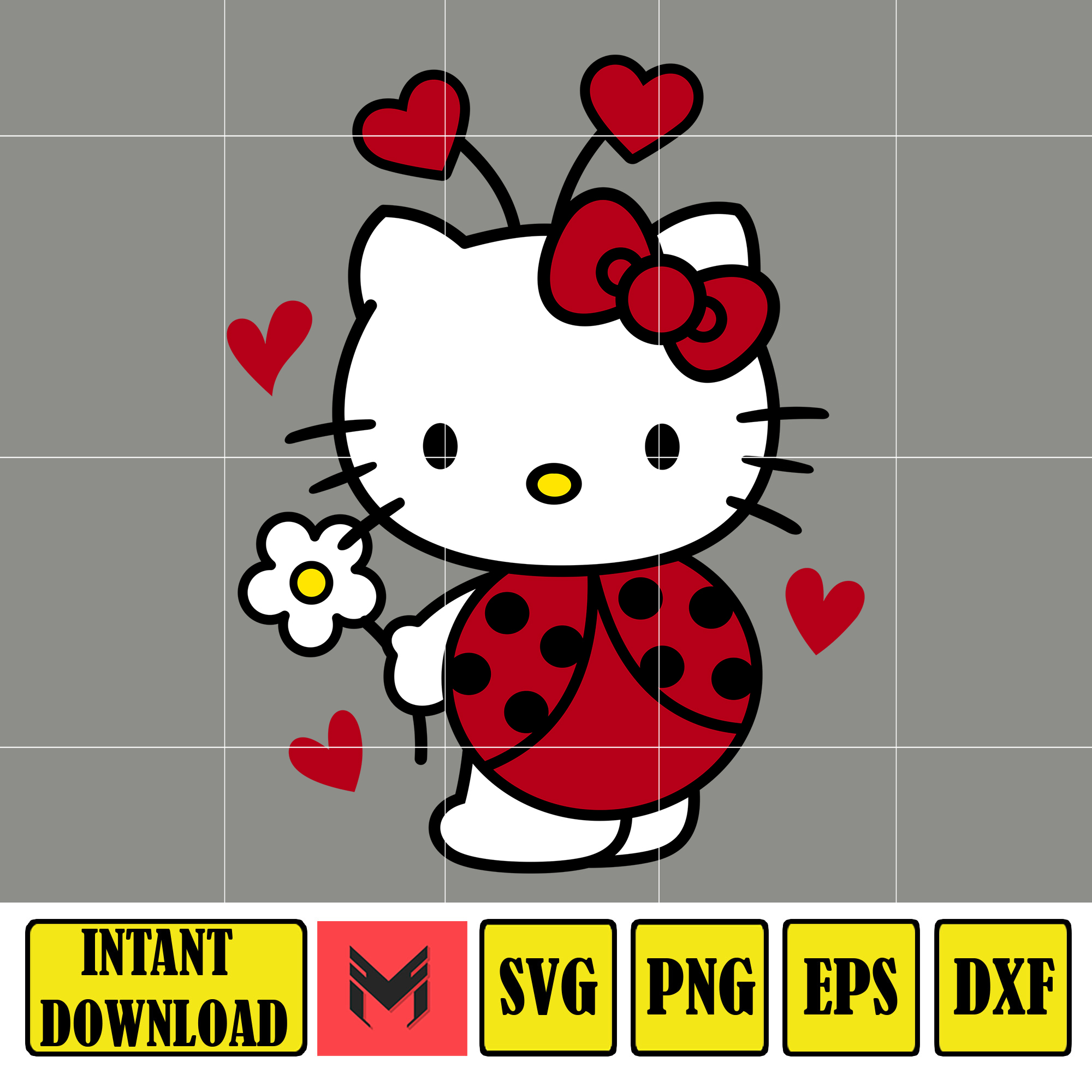 Hello Cats Valentine Svg, Valentines Day Kitty Svg Svg, Kawa | Inspire Uplift
