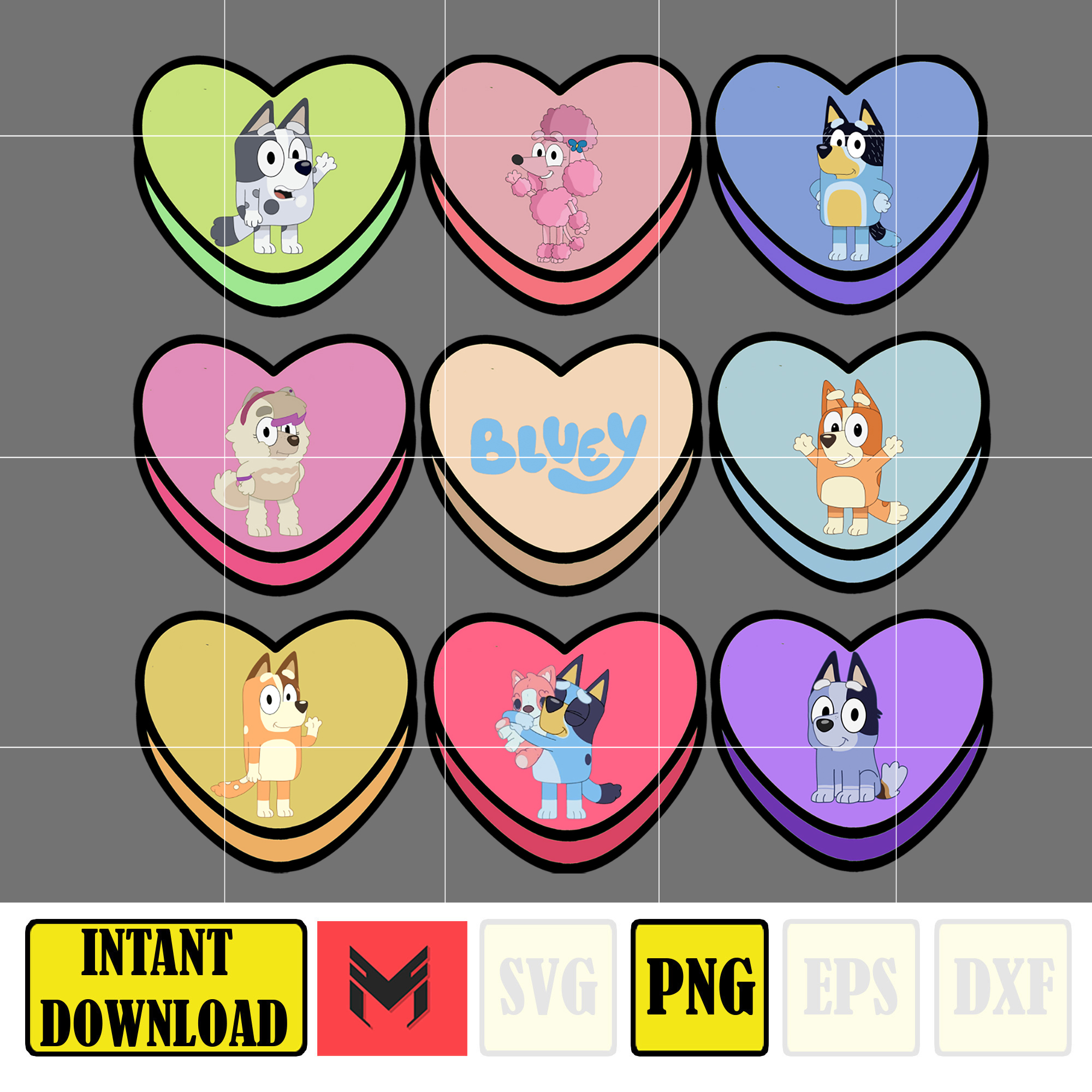 Bluey Valentines Png, Bluey Family Friends, Bluey Png, Bluey | Inspire ...