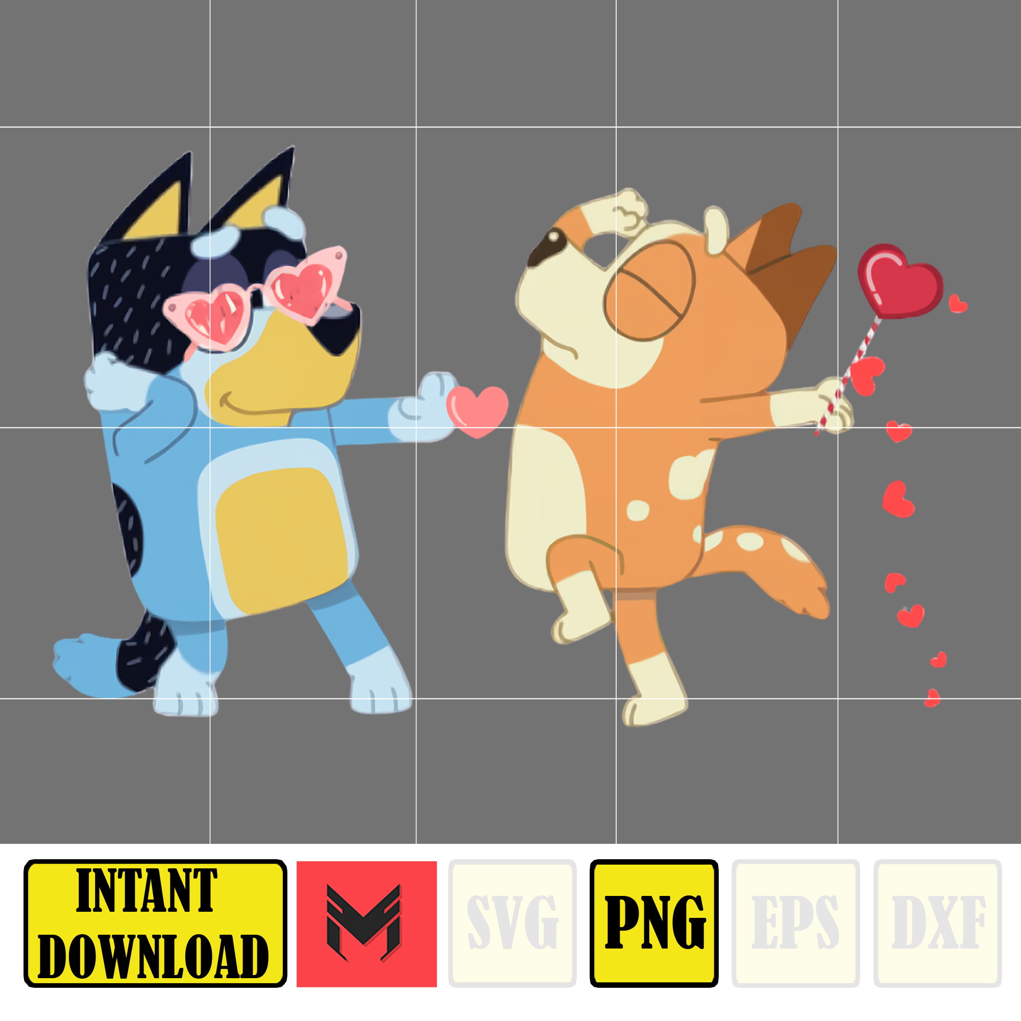 Bluey Valentines Png, Bluey Family Friends, Bluey Png, Bluey - Inspire ...