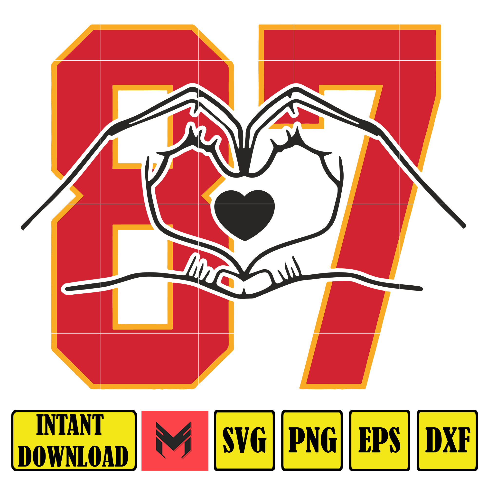 Kelce Heart Hands Svg, Kelce Heart Svg, Chiefs Svg, Kc Footb - Inspire ...