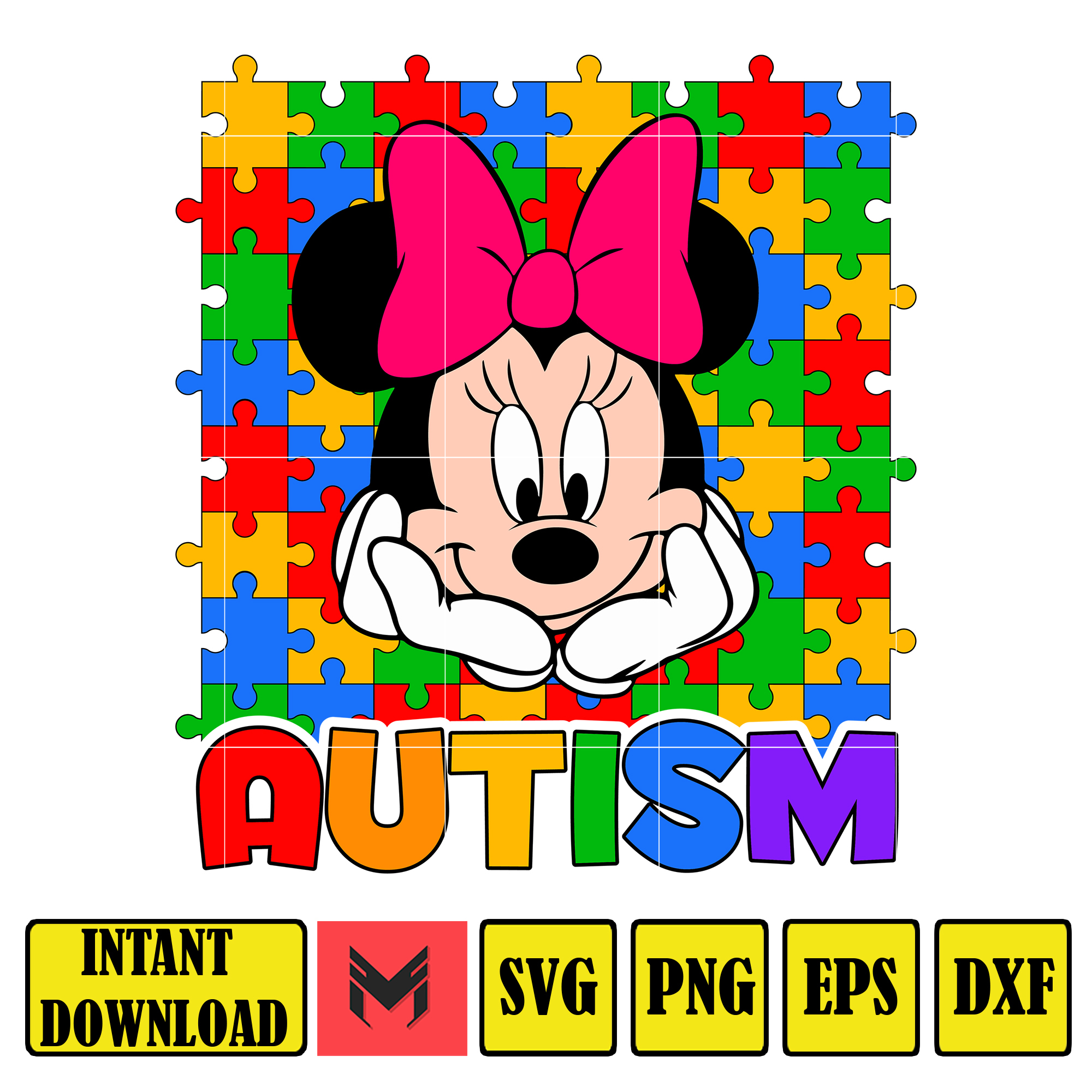 Mickey Autism Svg, Funny Dog And Friends, Character Cartoon | Inspire ...