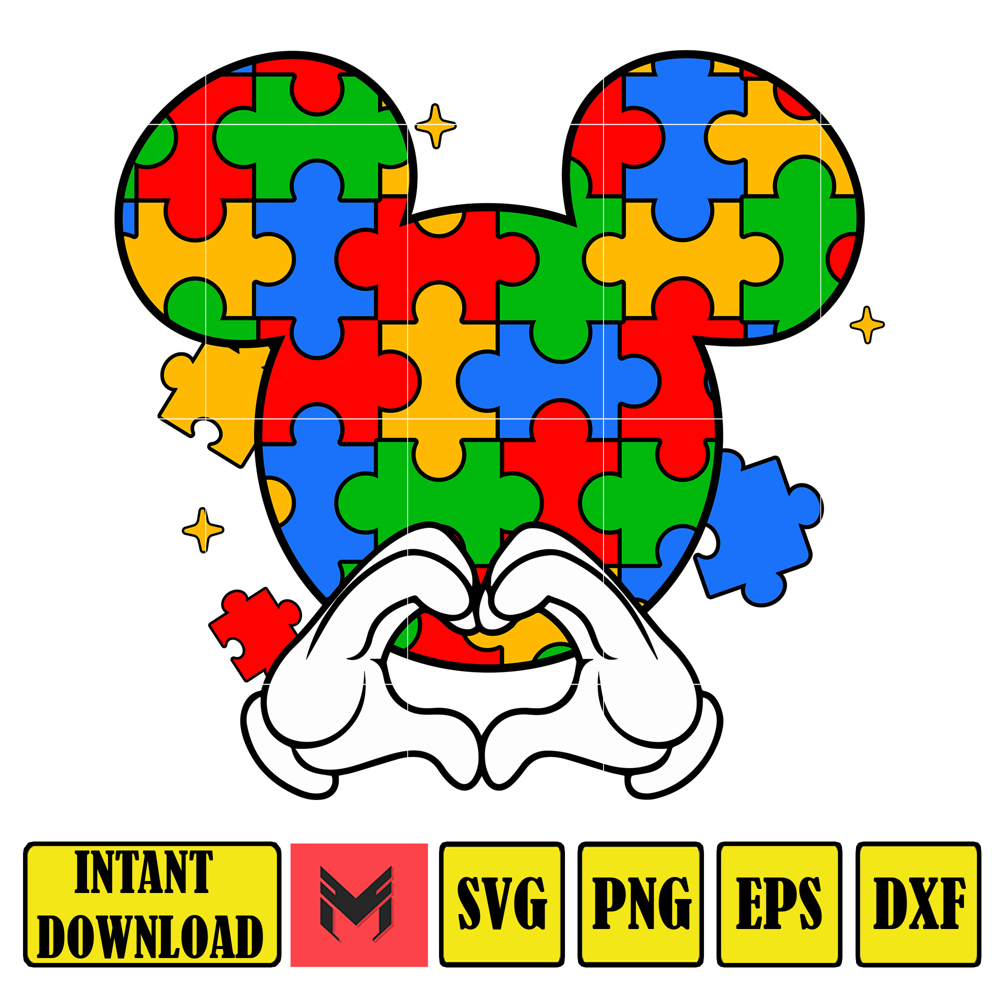Mickey Autism Svg, Funny Dog And Friends, Character Cartoon - Inspire ...