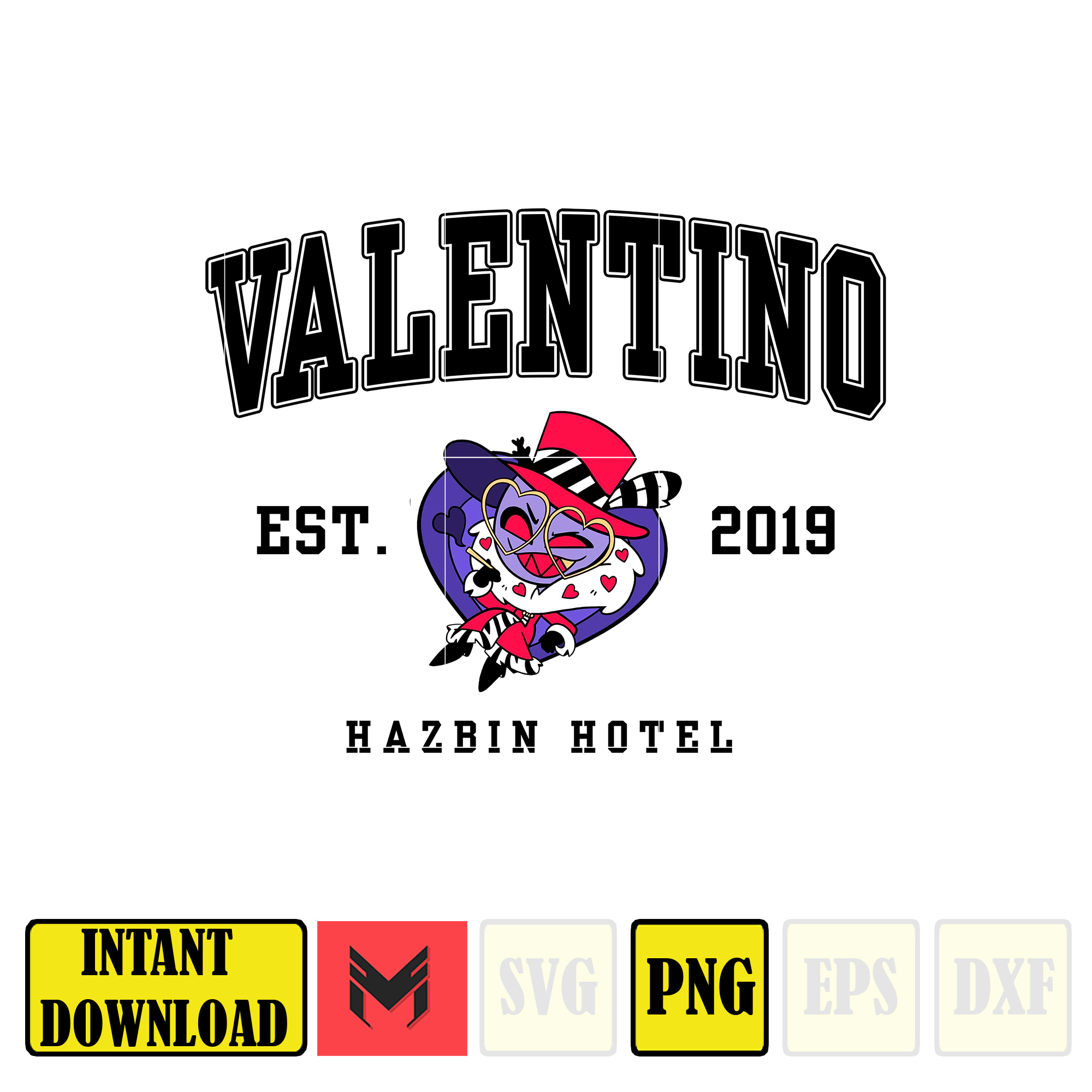 Valentino Est.2019 Png, Hazbin Hotel Png, Hazbin Hotel Carto - Inspire ...