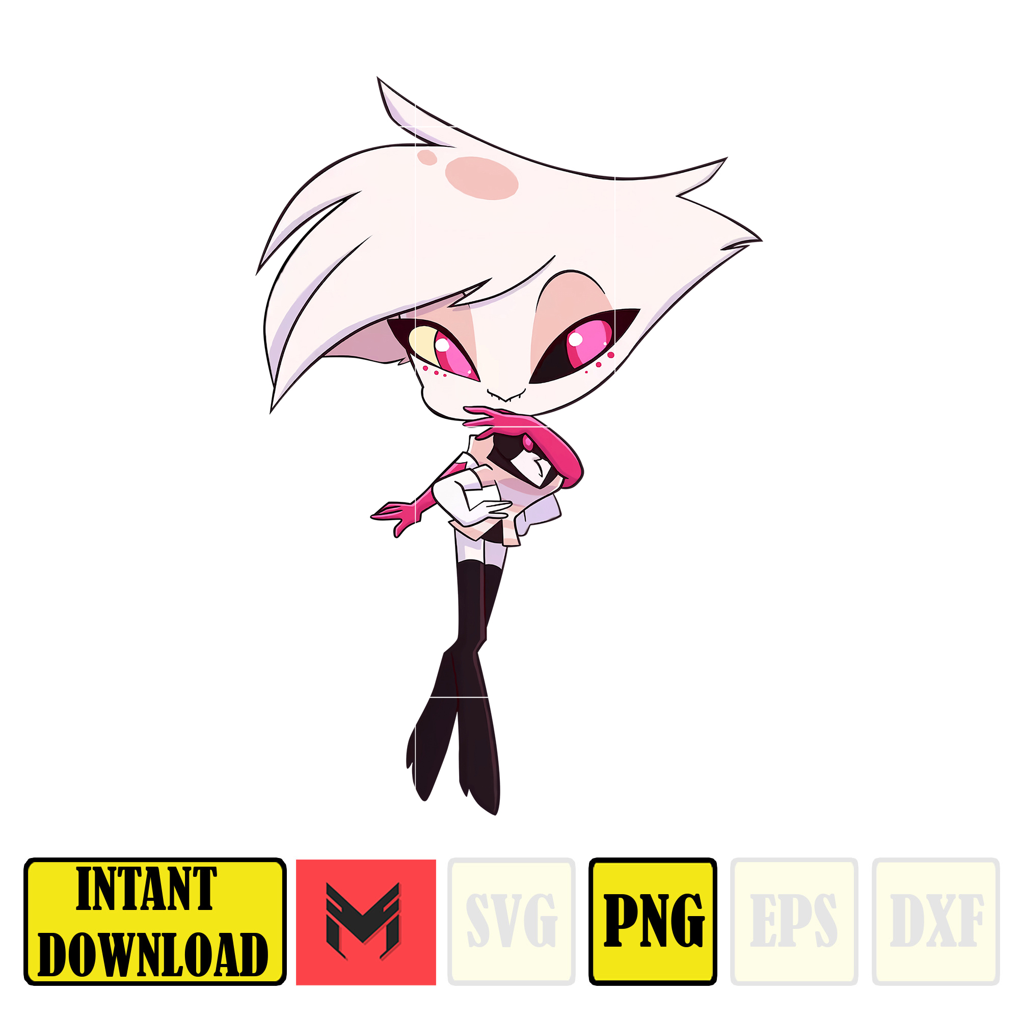 Hazbin Hotel Angel Dust Png, Cute Chibi Hotel Characters Png - Inspire ...