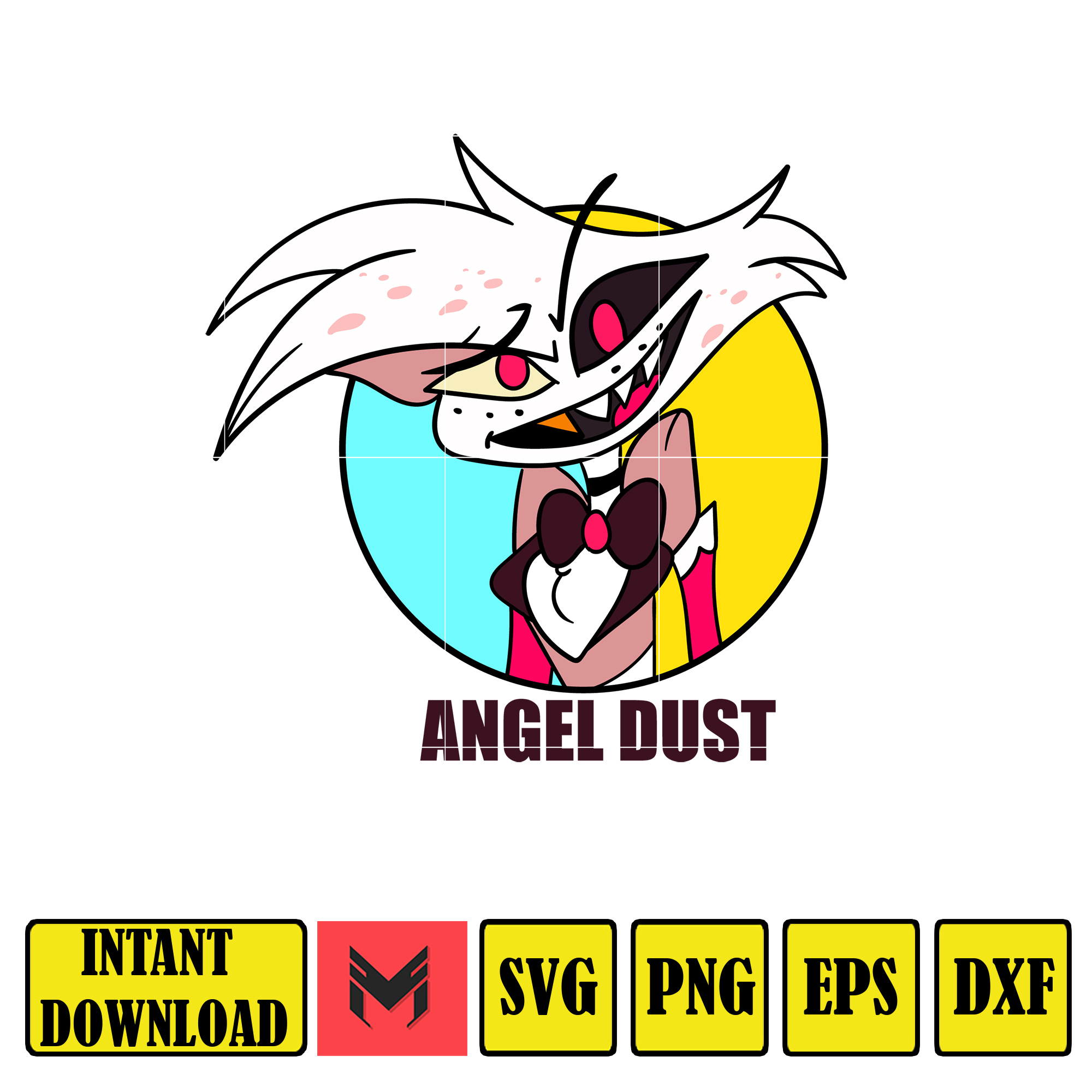 Angel Dust Svg, Editable Angel Dust Hazbin Hotel Head, Color - Inspire ...