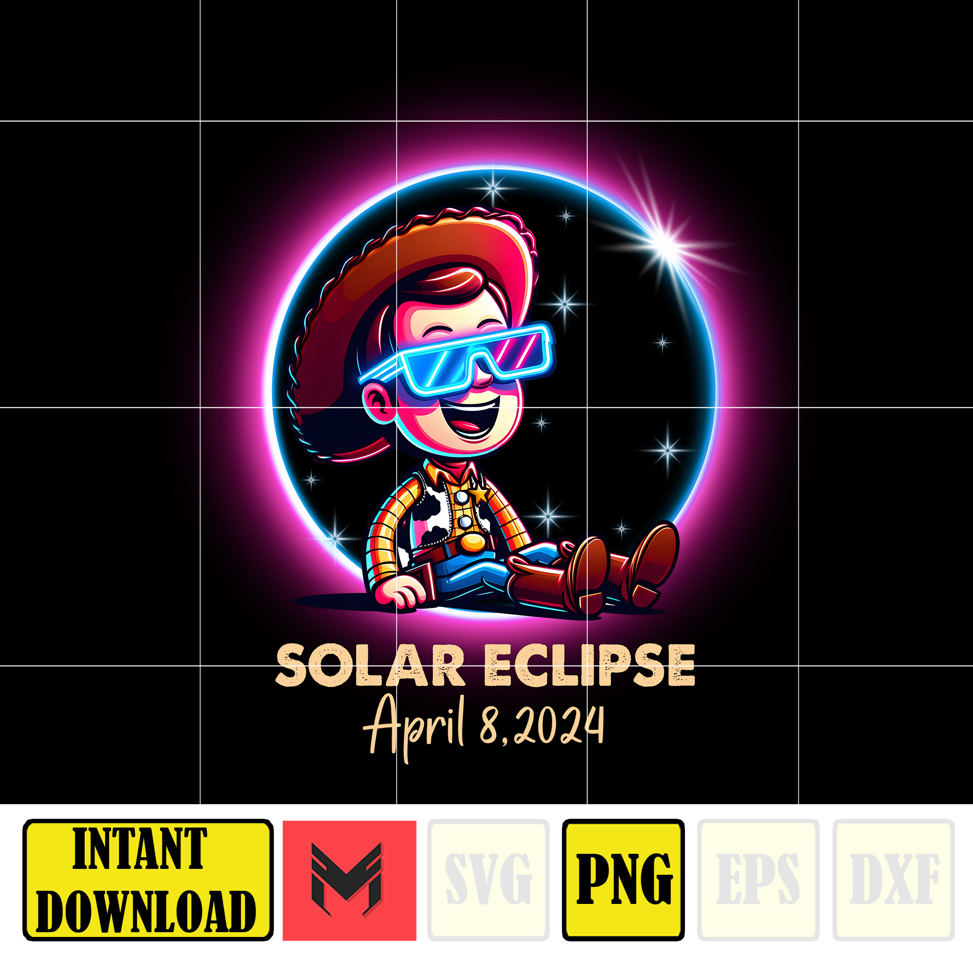 Cartoon Toy Story Solar Eclipse April 8. 2024 Png, Cartoon T - Inspire ...