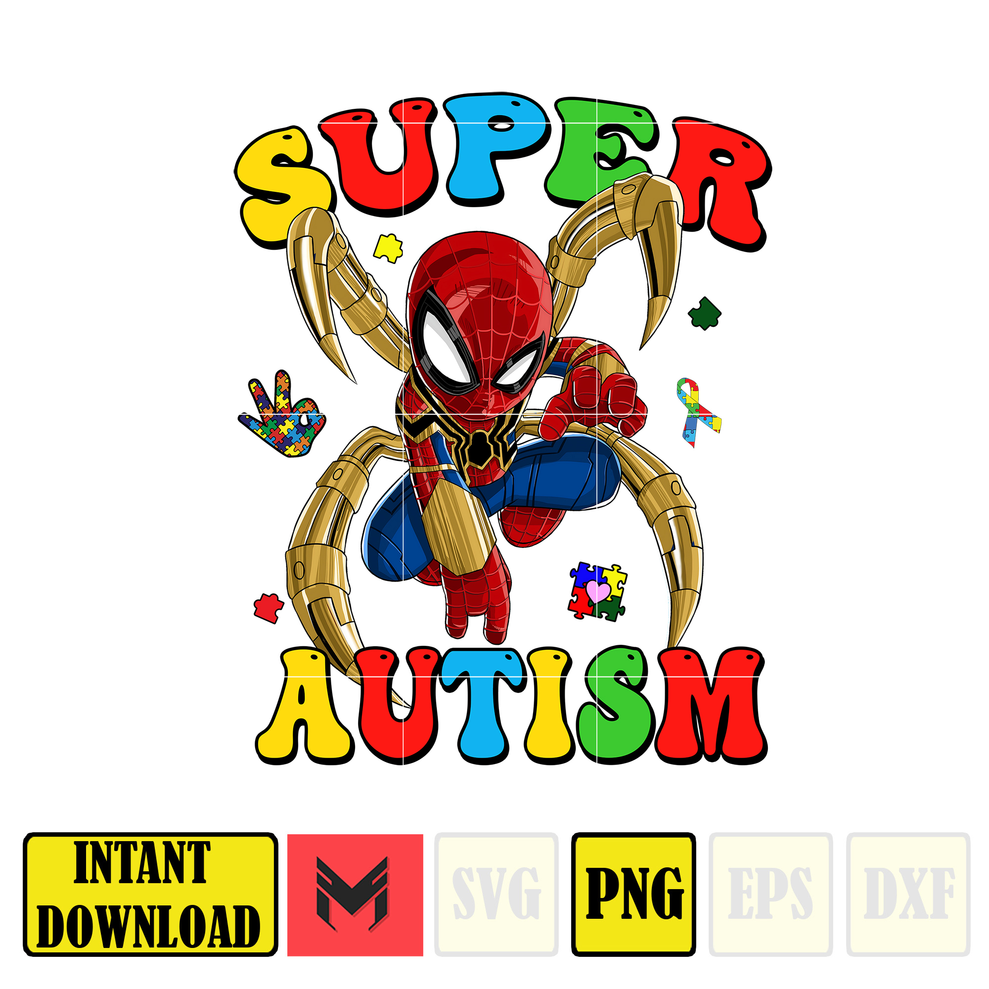 Spider Man Super Autism Png, Cartoon Autism Png, Autism Awar - Inspire ...