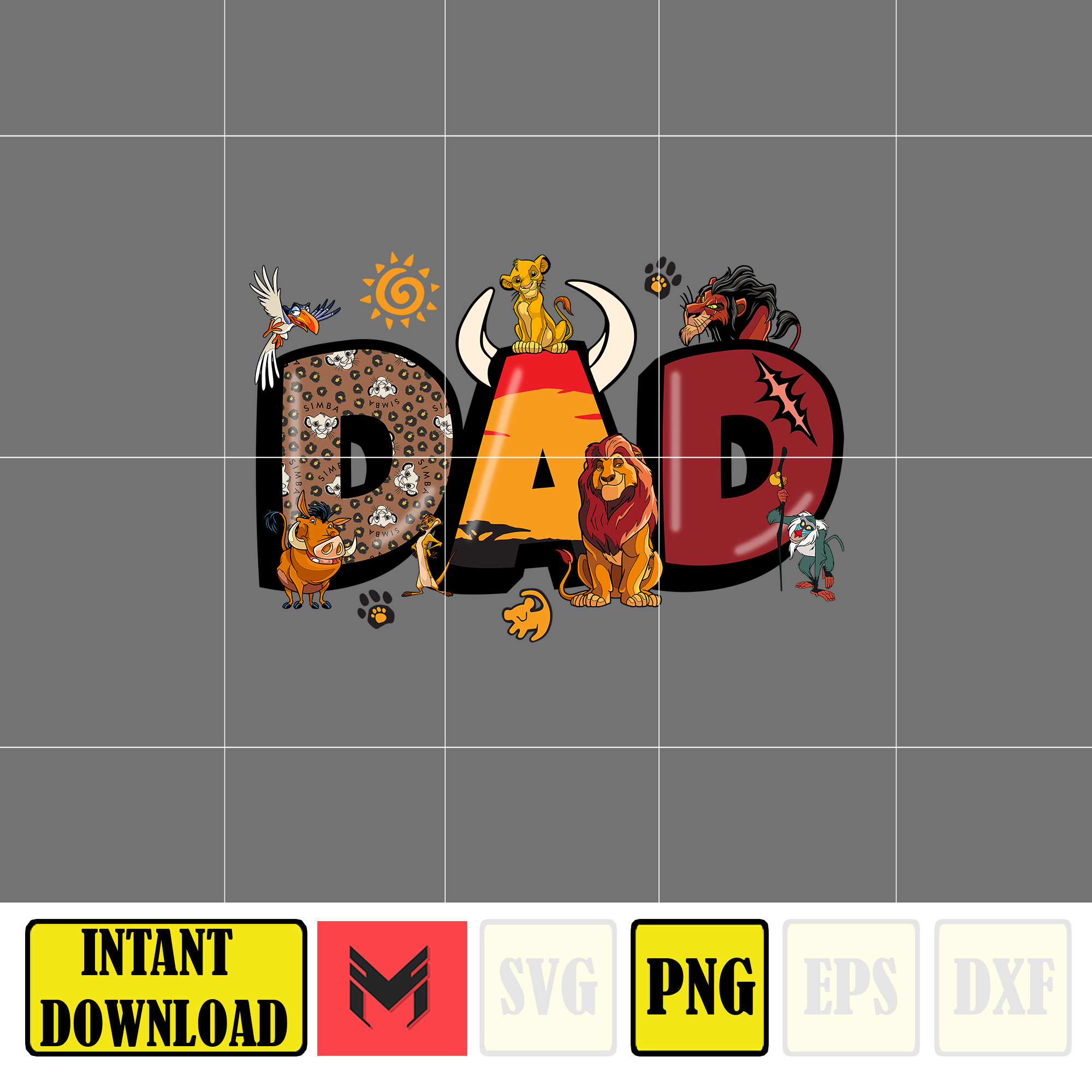 Lion King Dad Png, Cartoon Dad Png, Characters Letters Png, - Inspire ...