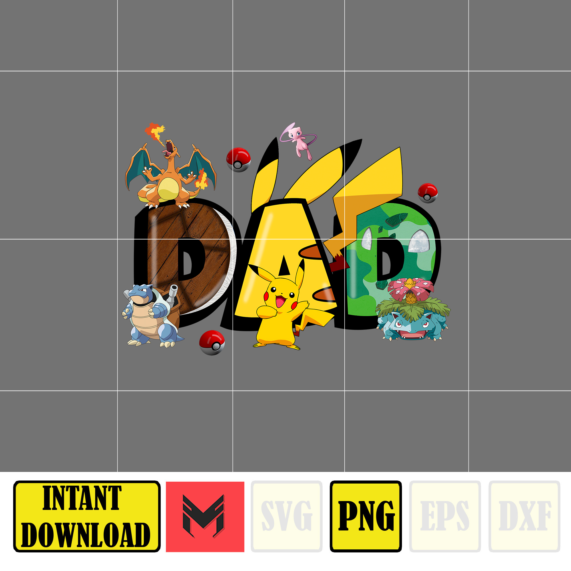 Pokemon Dad Png, Cartoon Dad Png, Characters Letters Png, Do - Inspire ...