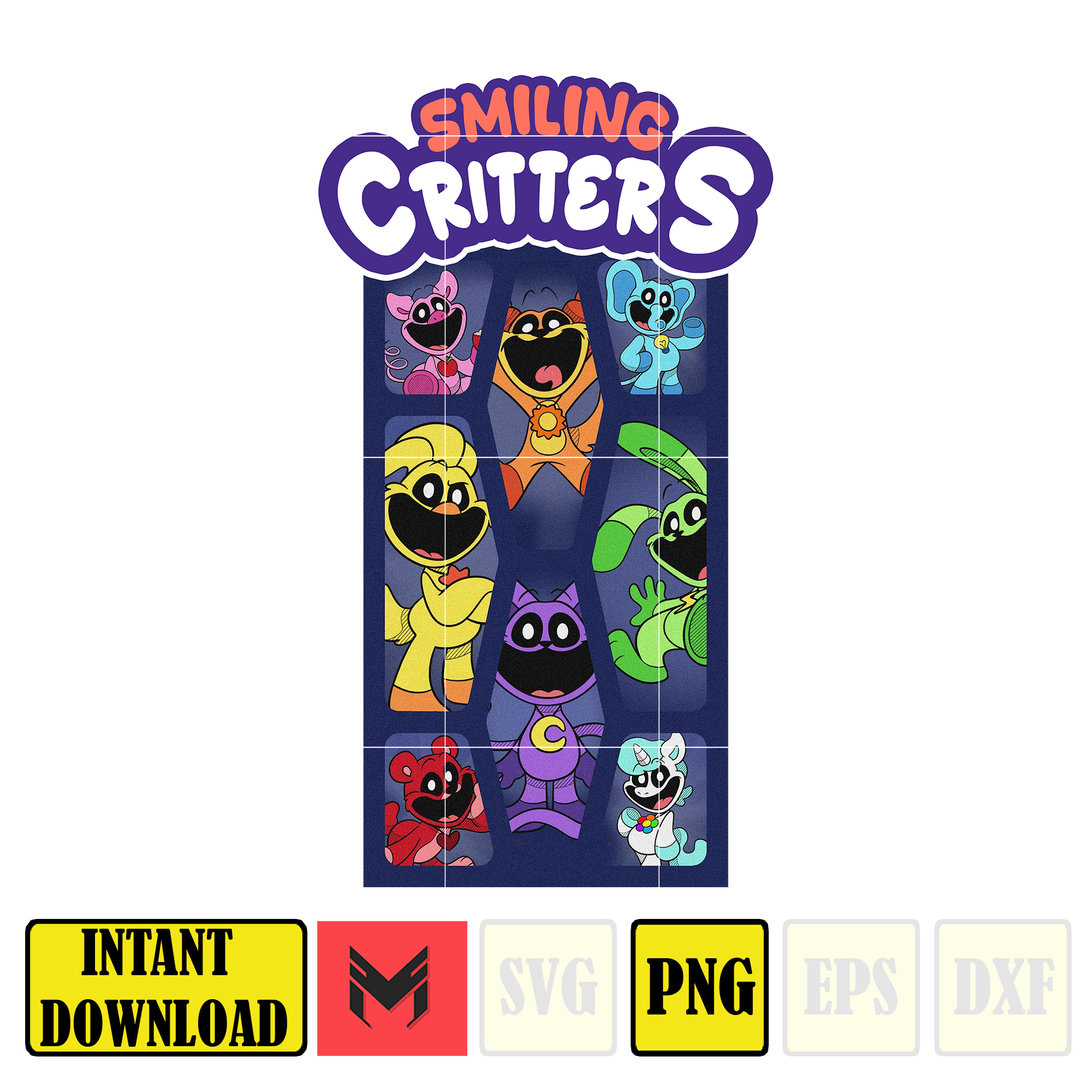 Smiling Critters Png, Print Smiling Critters Png, Sublimatio - Inspire ...
