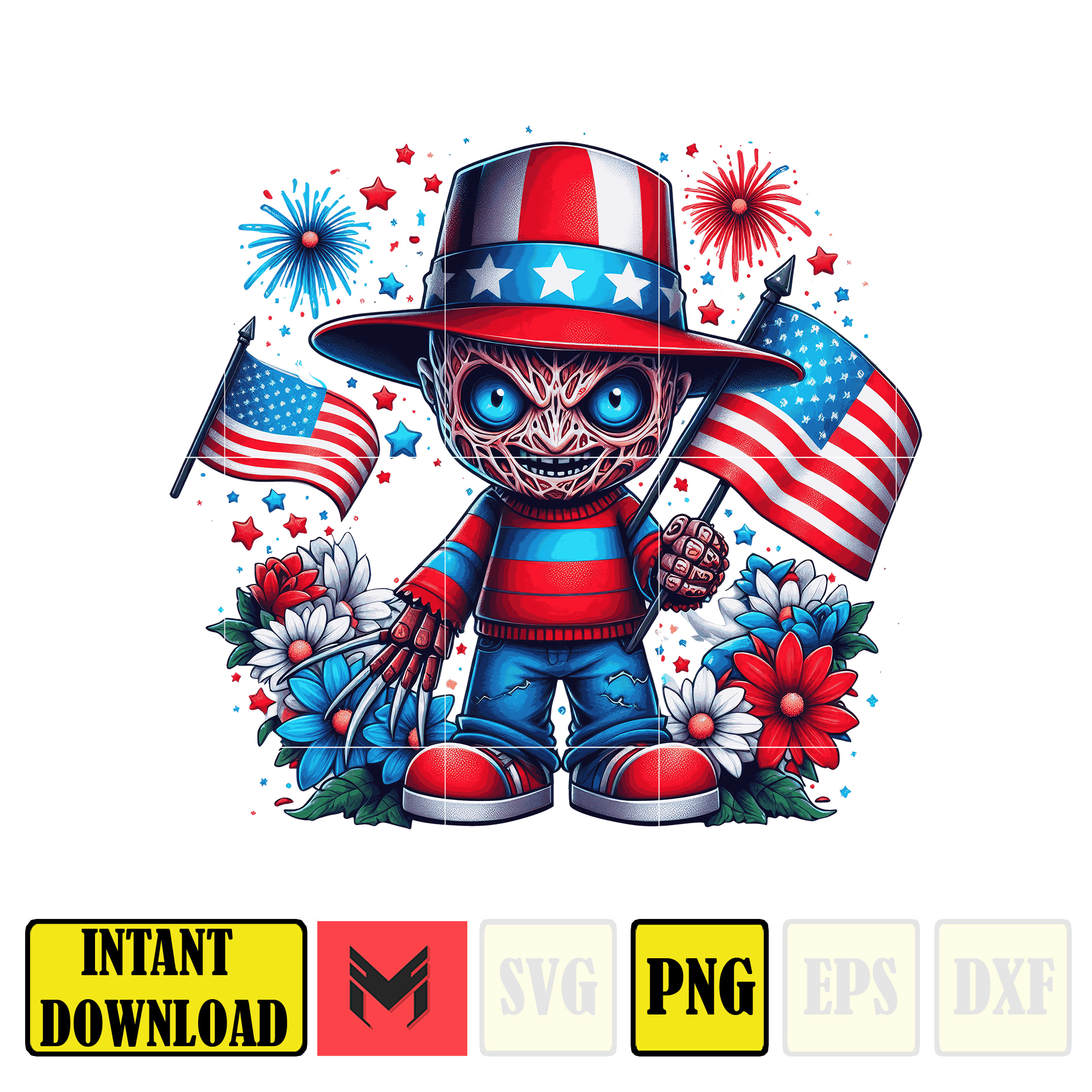 America Freddy Png, Horror Movie Fourth Of July Png, Cartoon - Inspire ...