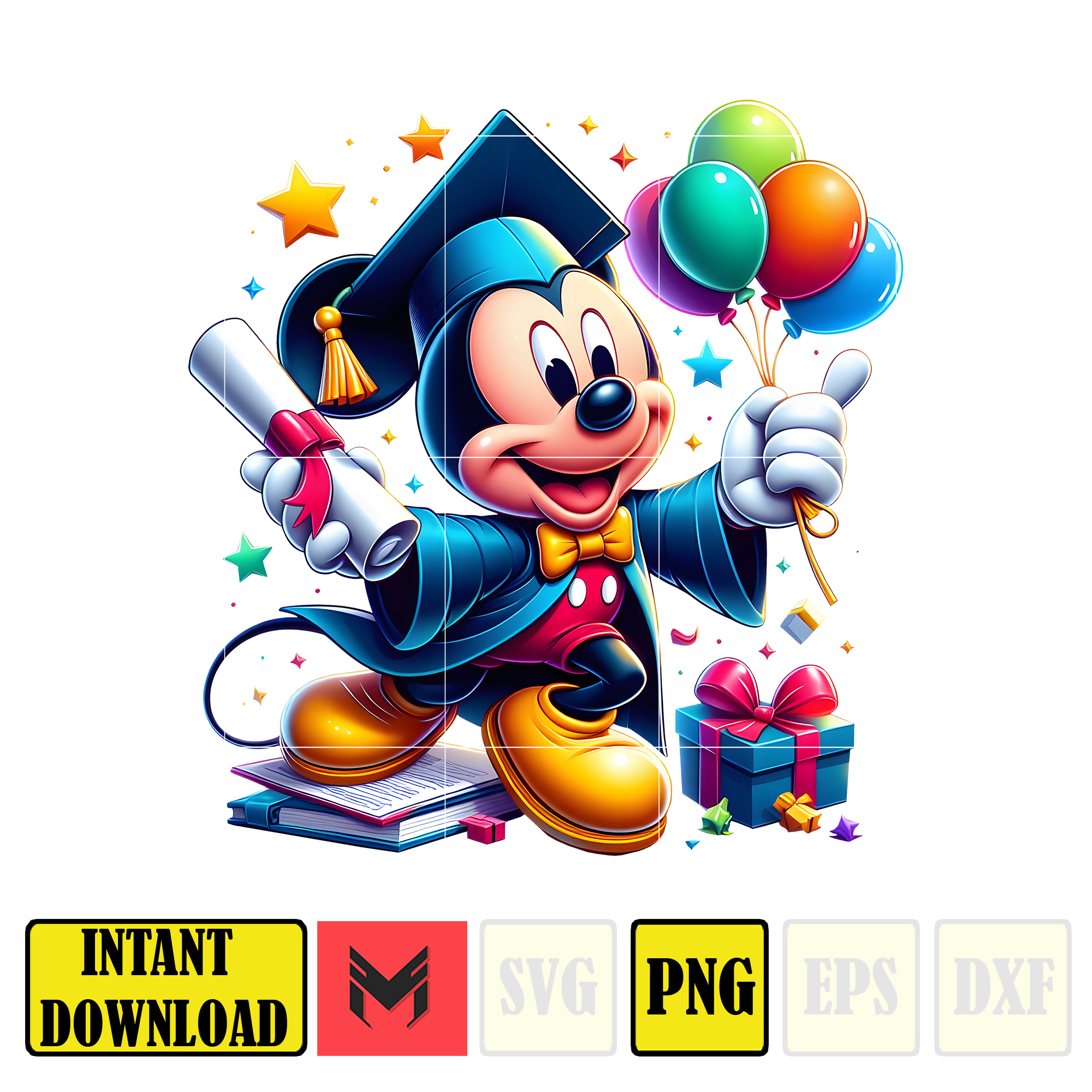Cartoon Mouse Graduation 2024 Png, Cartoon Graduate Png, DN - Inspire ...