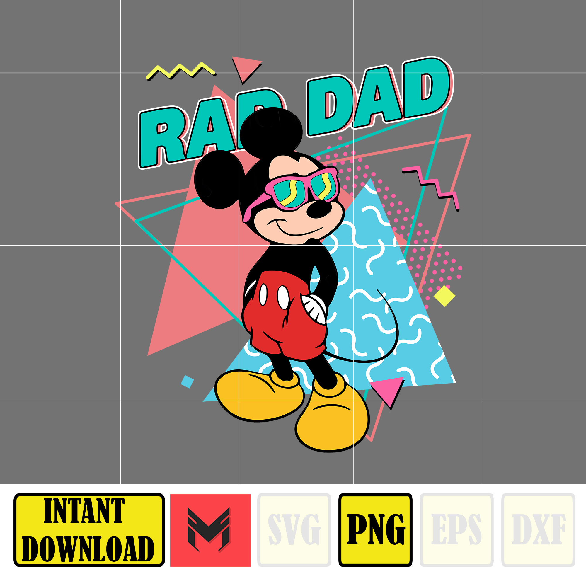 Rad Dad Mickey Mouse Png, Cartoon Rad Dad Png, Father's Day - Inspire ...