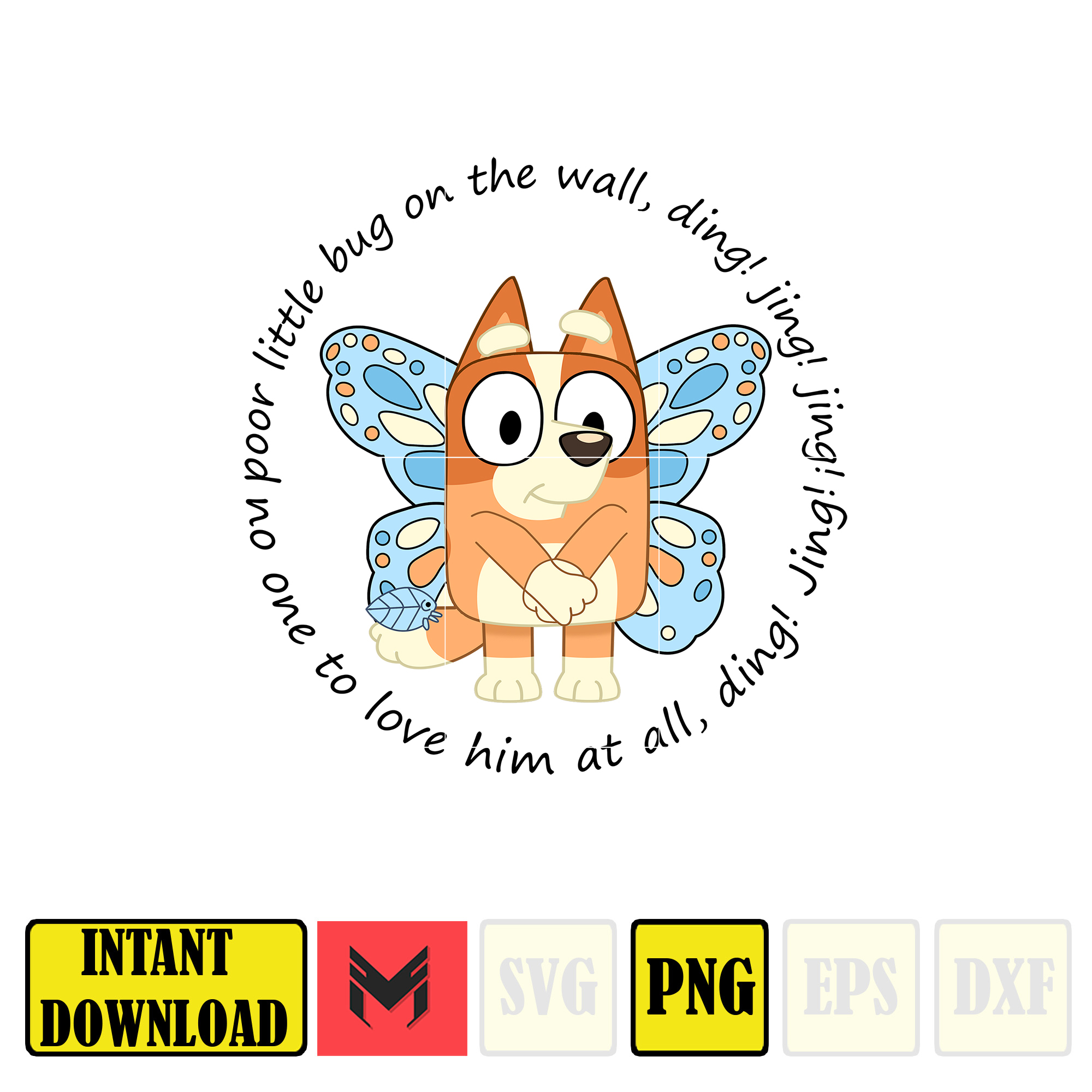 Bluey Bingo Butterfly Png, Bluey Family Matching Png, Instan | Inspire ...