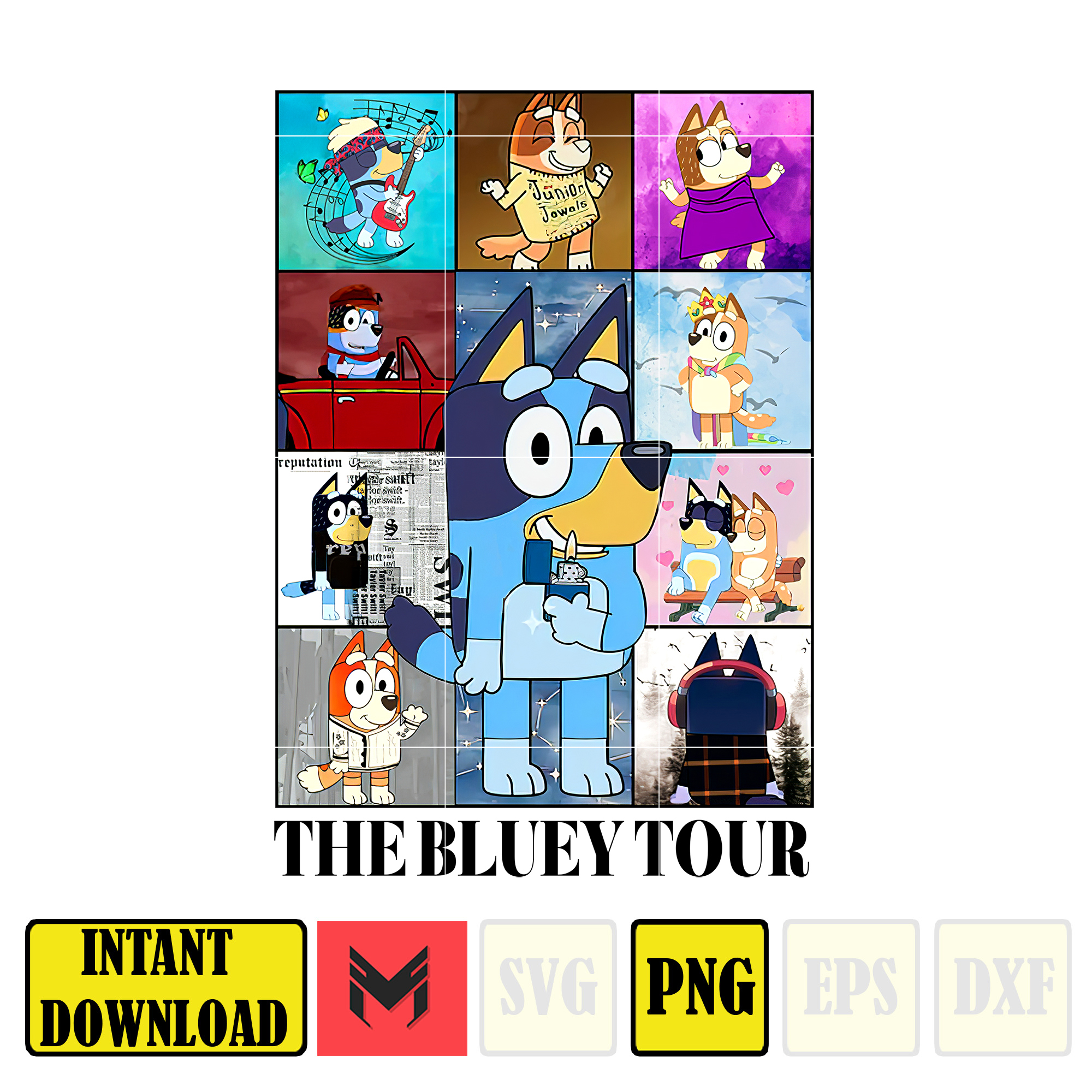 The Bluey Tour Png, Bluey Family Matching Png, Instant Downl | Inspire ...
