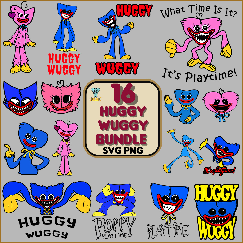 16 Huggy Wuggy Svg Bundle | Inspire Uplift