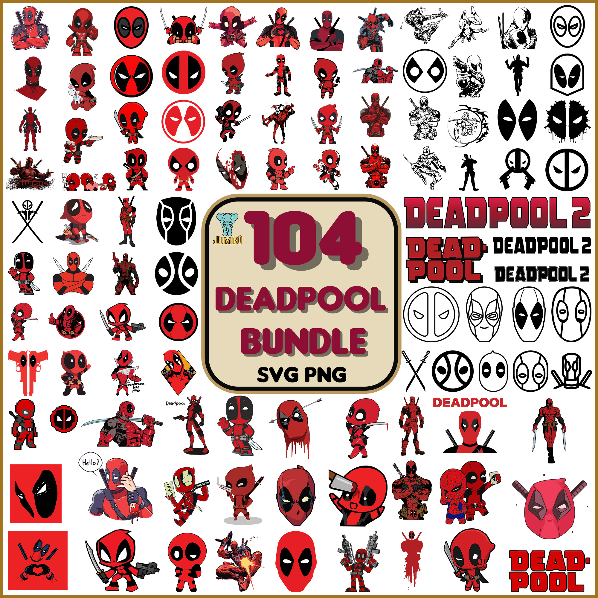 Deadpool Bundle Svg | Inspire Uplift