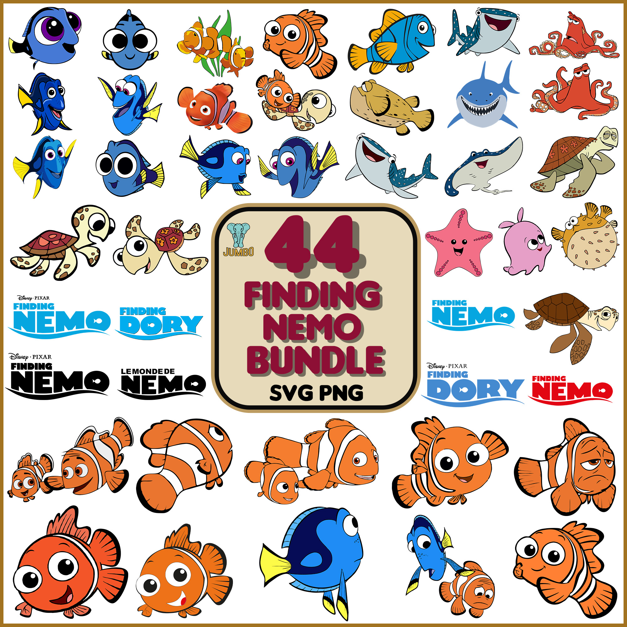 Finding Nemo Bundle Svg | Inspire Uplift