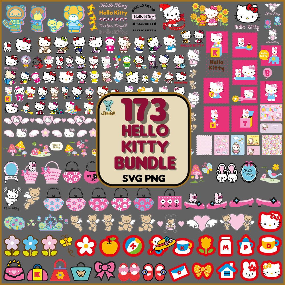 Hello Kitty Bundle Svg | Inspire Uplift