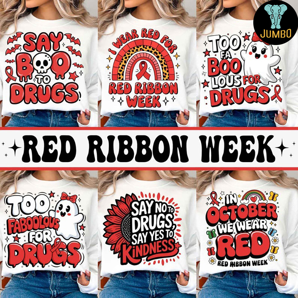 Red Ribbon Week Bundle Png | Inspire Uplift