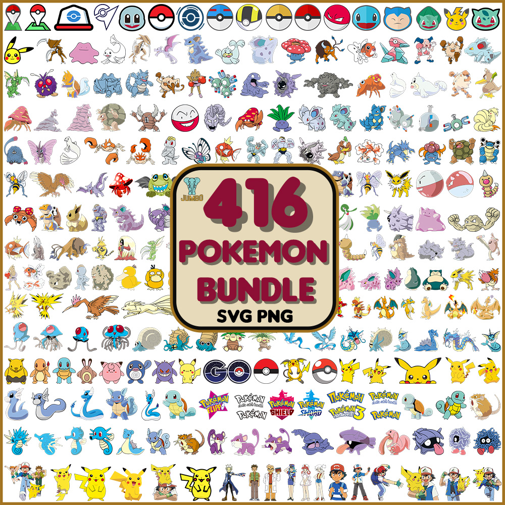 Pokemon Bundle Svg 2 | Inspire Uplift