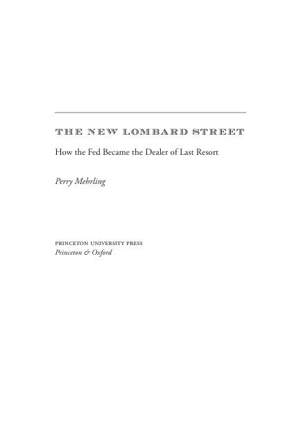 The New Lombard Street Perry Mehrling | Inspire Uplift