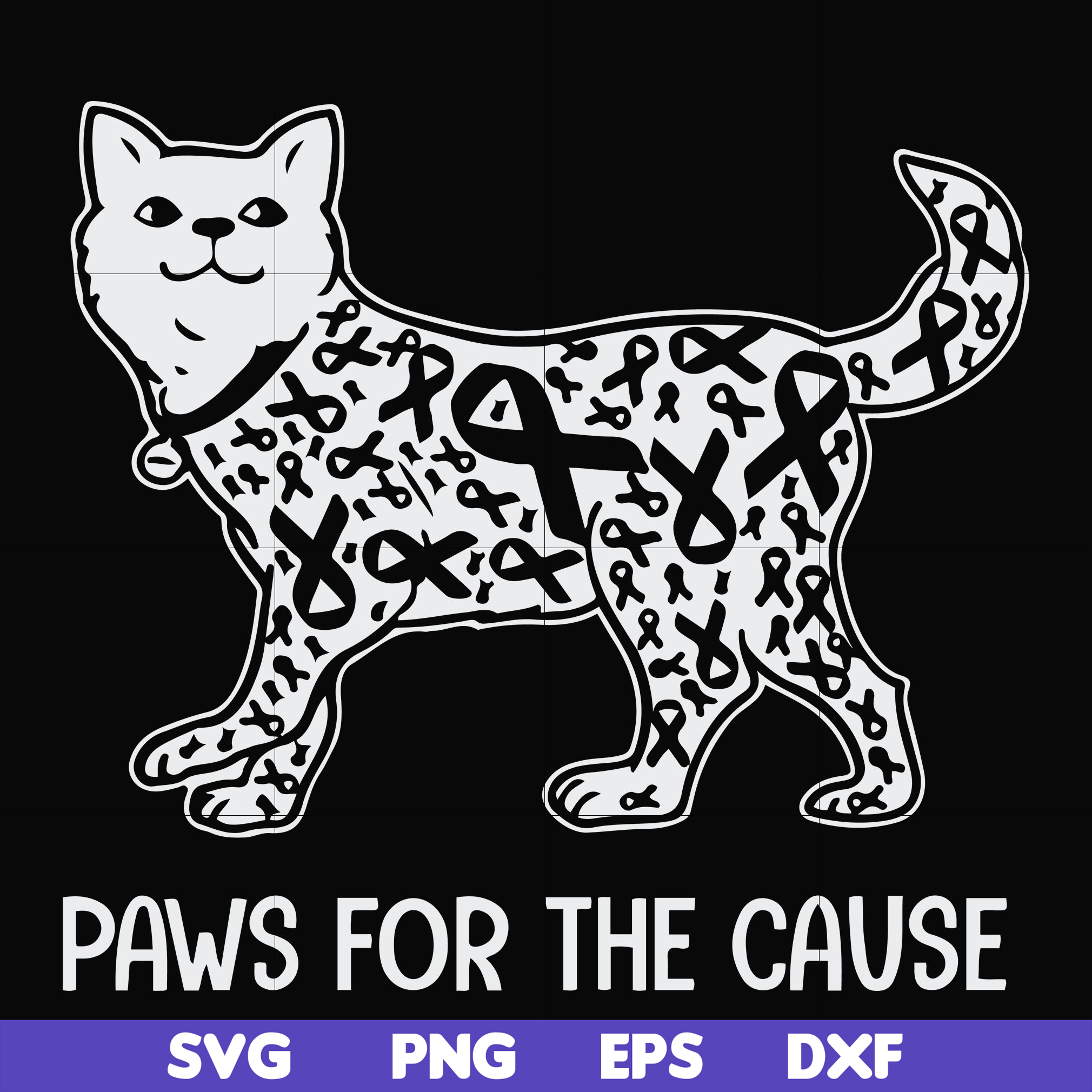Paws for the cause svg, png, dxf, eps file FN000963 | Inspire Uplift