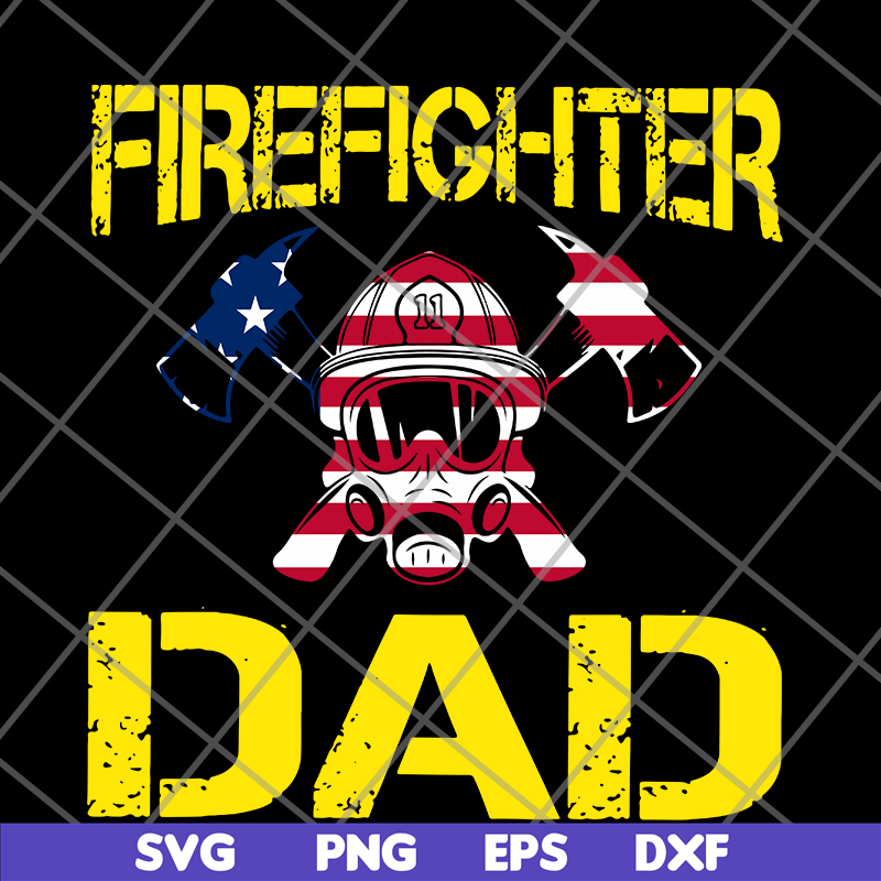 Firefighter Dad US flag svg, png, dxf, eps digital file FTD0 - Inspire ...