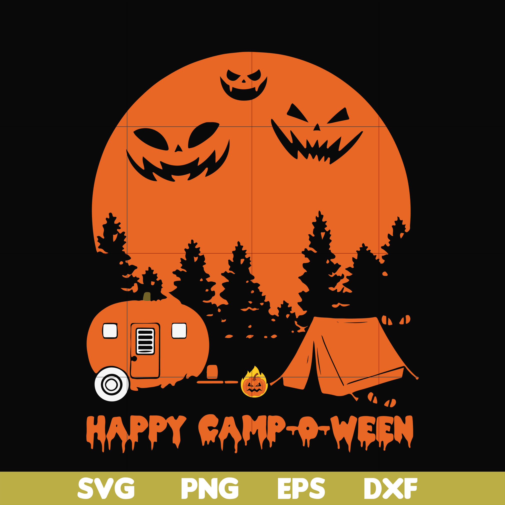 Happy camp halloween svg, png, dxf, eps digital file HLW2007 | Inspire ...