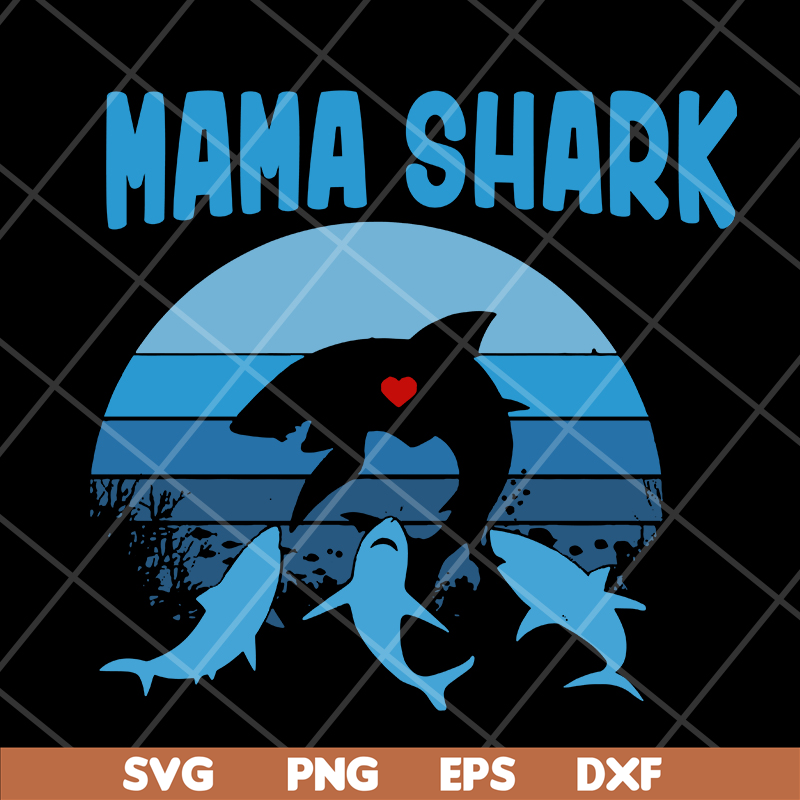 mama shark svg, Mother's day svg, eps, png, dxf digital file | Inspire ...