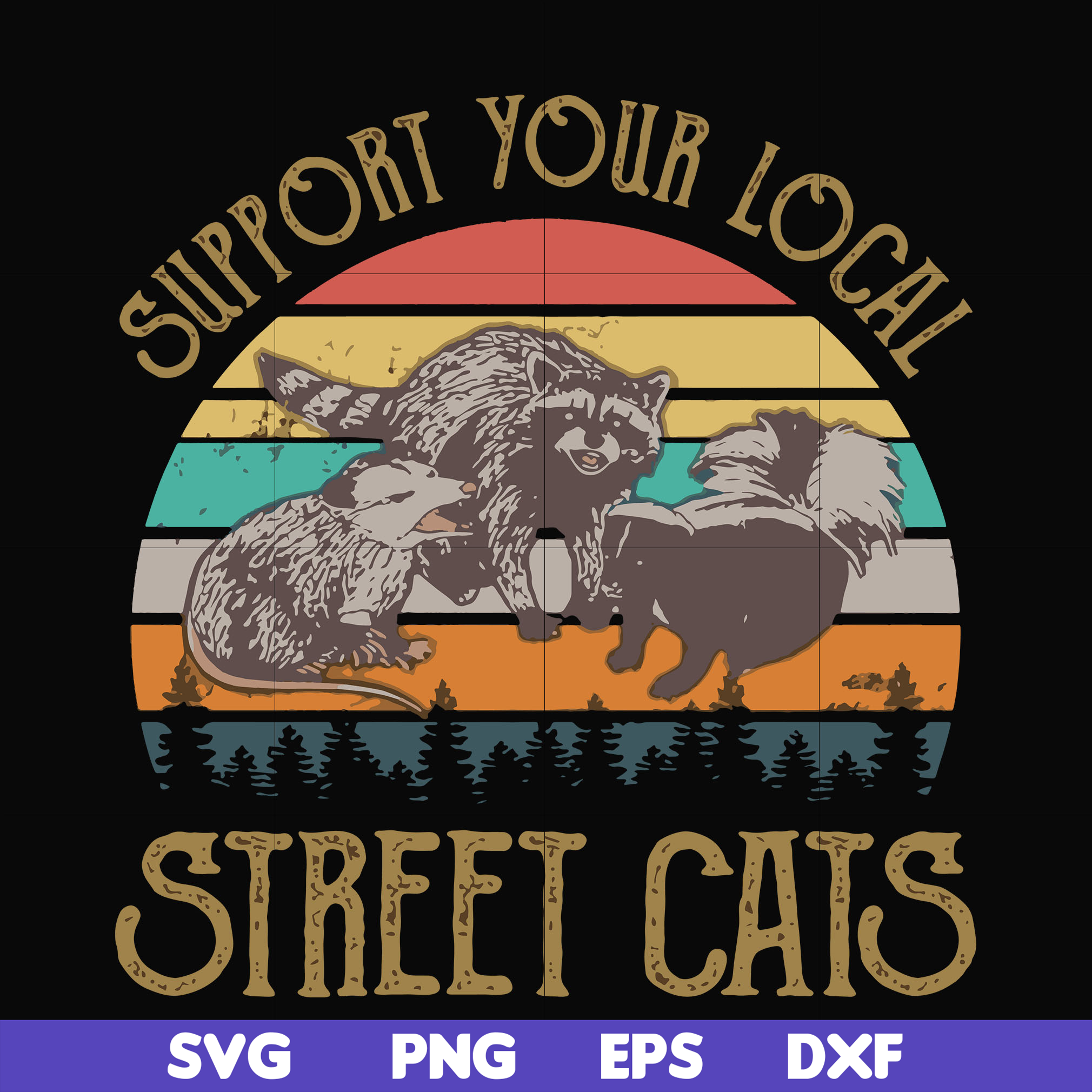 Support your local street cats svg, png, dxf, eps file FN000 - Inspire ...