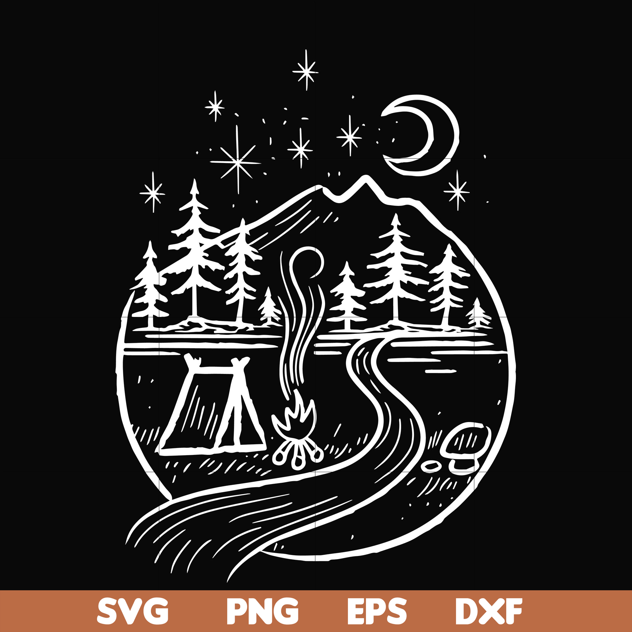 Camping svg, png, dxf, eps file FN00049 | Inspire Uplift