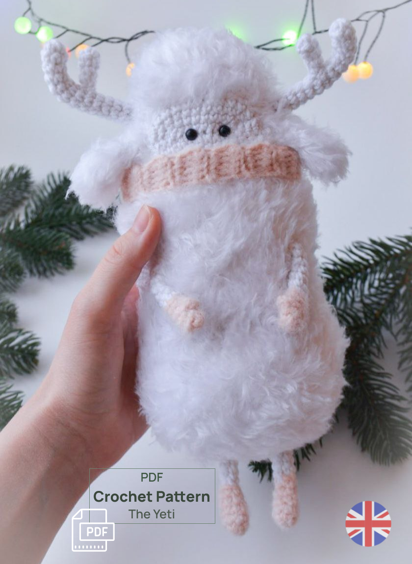 Crochet Bigfoot plush amigurumi pdf crochet pattern, fluffy | Inspire ...
