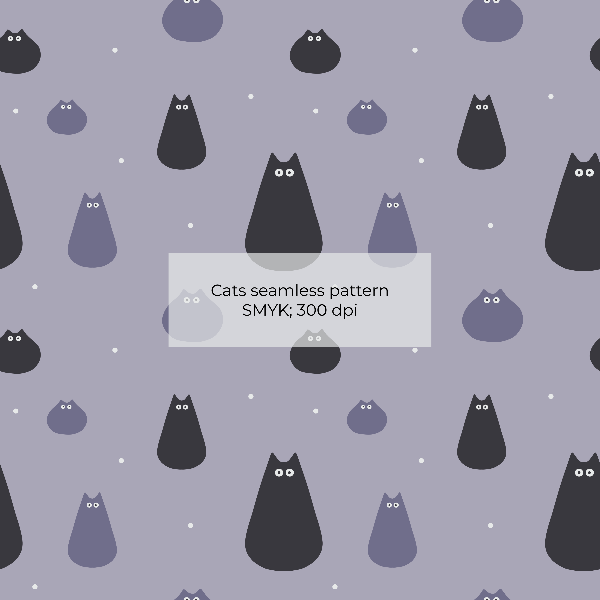 Funny flat cats minimalistic seamless animal pattern | Inspire Uplift