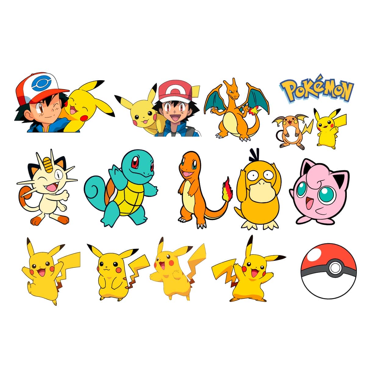 16 Files Pokemon Bundle SVG, Pikachu Movie Cartoon Character - Inspire ...