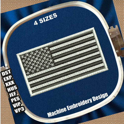 US Flag Embroidery Design | American Flag Embroidery Pattern | Inspire ...