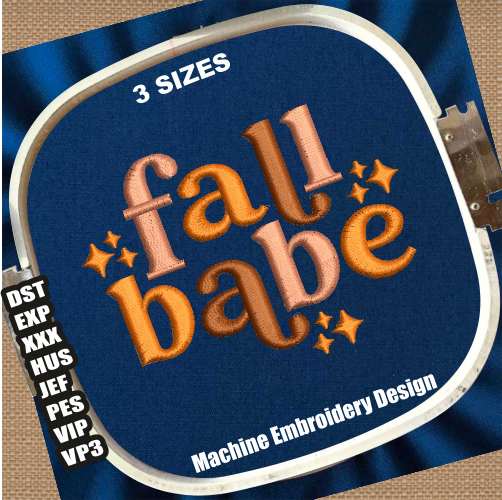 Fall Babe Embroidery Designs | Fall Baby Embroidery Patterns | Inspire ...
