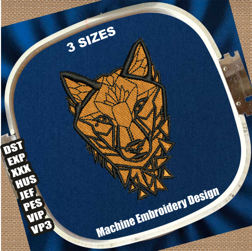 wolf embroidery design - Inspire Uplift