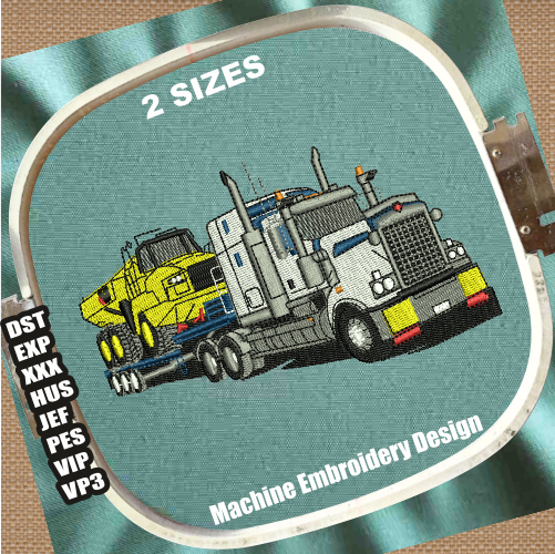 Oversize Truck Loads Embroidery Designs | Big Rig Truck Embr - Inspire ...
