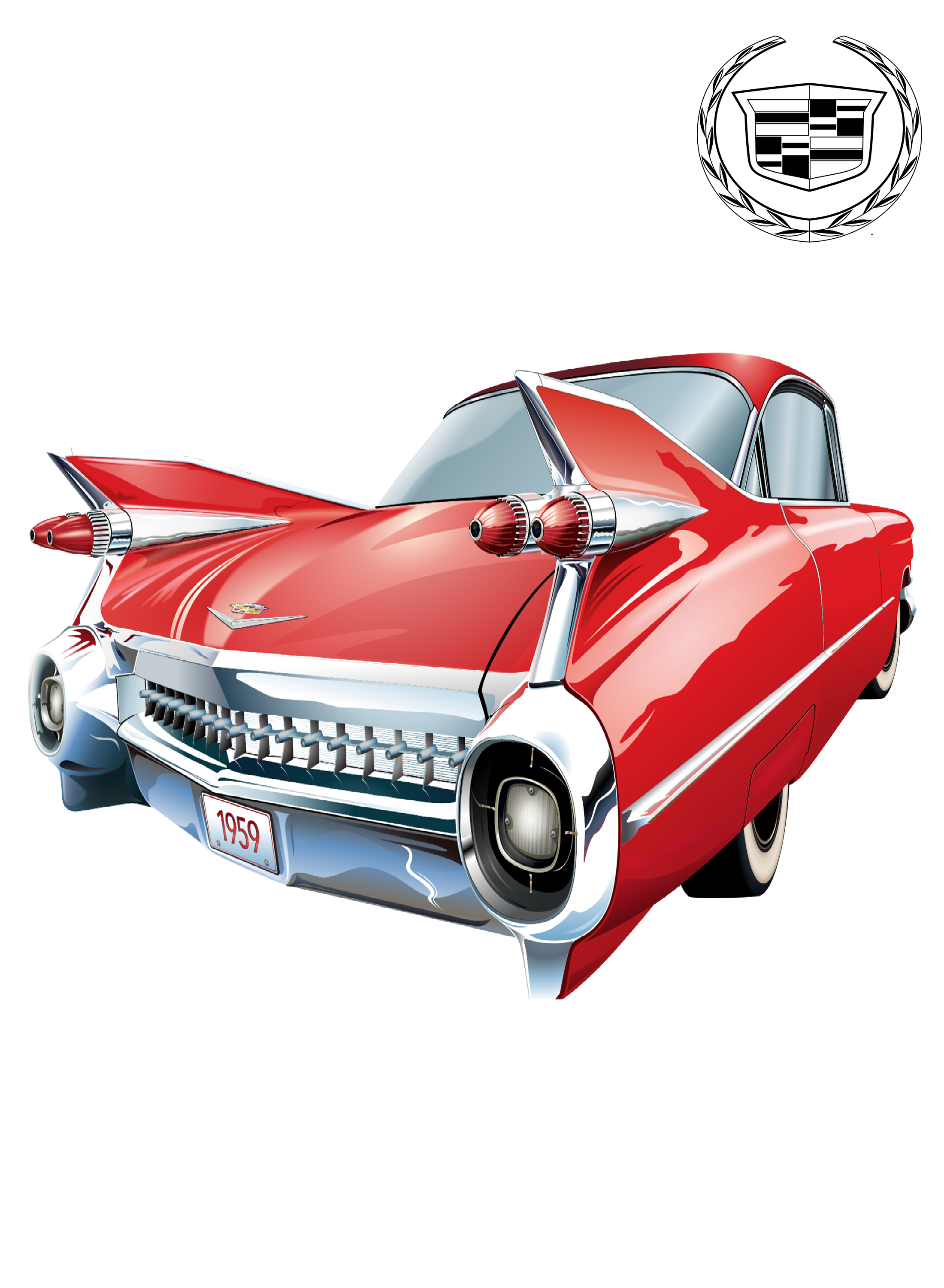 Cadillac 1959 PNG Transparent Background File Digital Downlo | Inspire ...