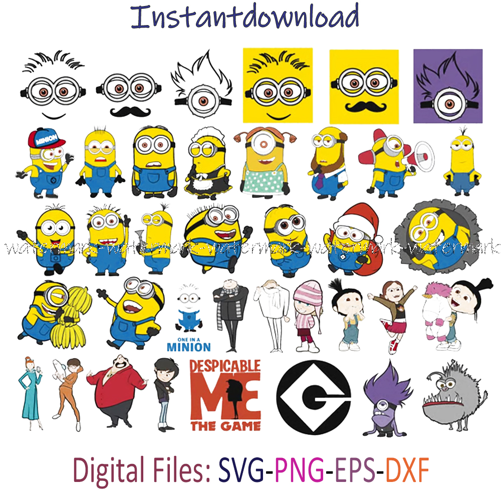 Minions Bundle SVG, Minion SVG Cricut, Minion Shirt SVG, Min | Inspire ...