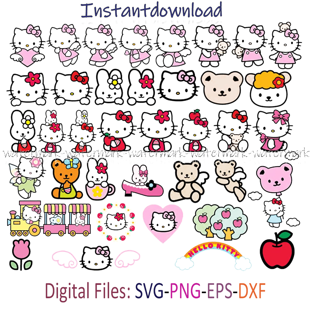 Hello Kitty SVG, Hello Kitty PNG Transparent, Hello Kitty SV | Inspire ...