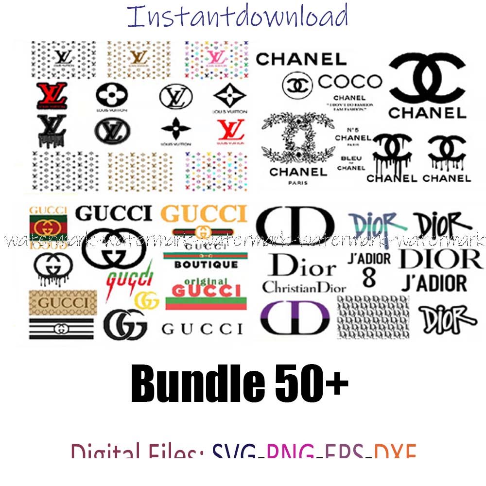 Brand Logo Bundle Svg, Brand Logo Svg, LV Logo Svg, GG Logo - Inspire ...