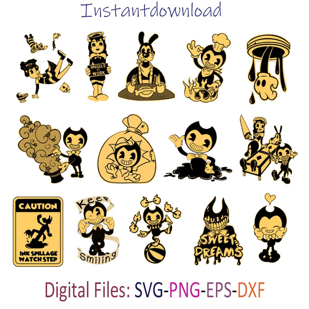 Bendy Characters Svg | Inspire Uplift