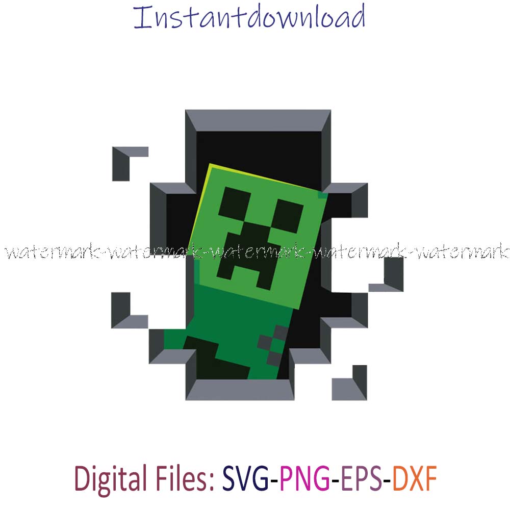 Minecraft Creeper SVG, PNG, cricut, Instantdownload, Minecra | Inspire ...
