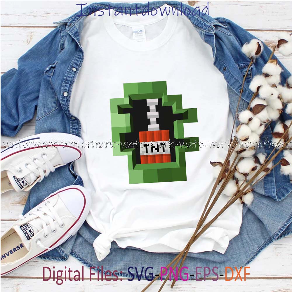 Creeper TNT SVG, Baby Creeper SVG, Minecraft Creeper SVG, PN | Inspire ...