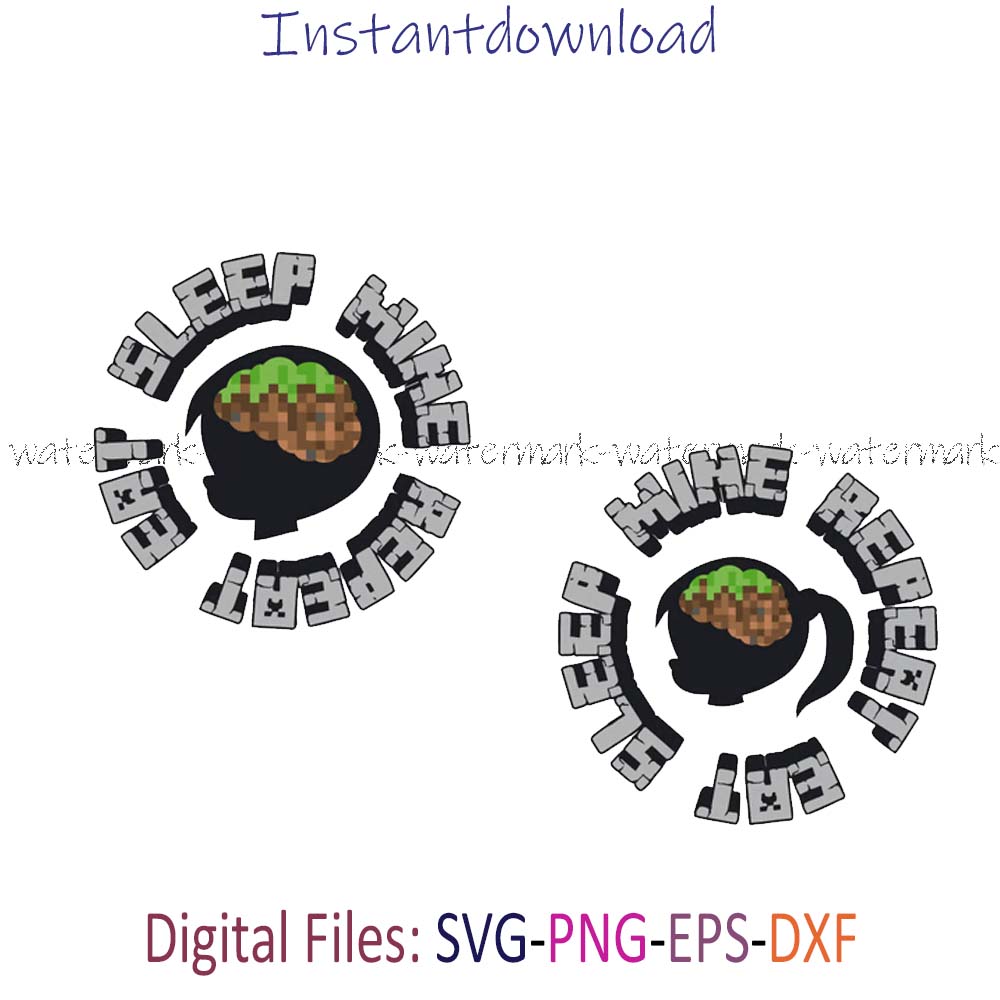 Eat Sleep Minecraft Svg, cricut, png for shirt | Inspire Uplift